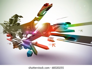 3d Digital Art Stock Illustration 68320255