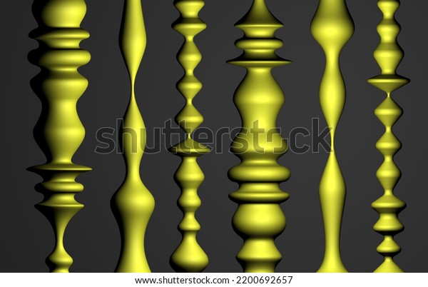 3d Digital Art Different Shapes Background Stock Illustration ...