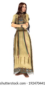 3d Digital Render Beautiful Native American Stock Illustration ...