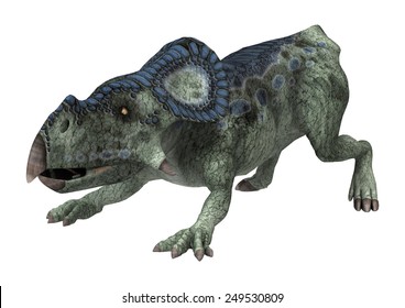 Udanoceratops Dinosaur Side Profile 3d Illustration 스톡 일러스트 589160105 ...