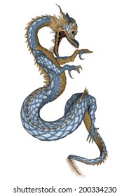 3d Digital Render Golden Eastern Dragon 스톡 일러스트 188770583 | Shutterstock