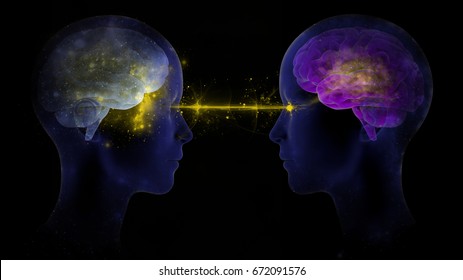 3d Digital Render Illustration Two Human Stock Illustration 672091576 ...