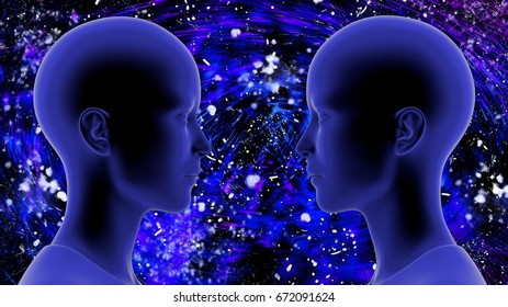 3d Digital Render Illustration Two Humans 스톡 일러스트 672091624 | Shutterstock