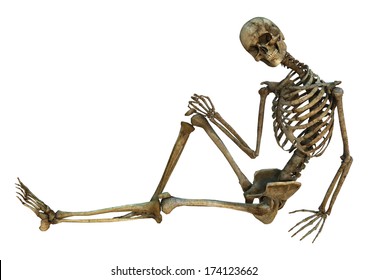 3d Digital Render Old Human Sitting Stock Illustration 174123662 ...