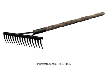 3d Digital Render Rake Isolated On 스톡 일러스트 261341519 | Shutterstock
