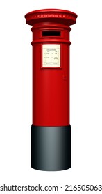 Red Mail Post Box Vector Illustration Stock Vector (Royalty Free ...