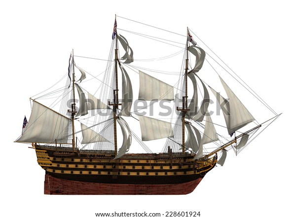 3d Digital Render Sailing Ship British Stock Illustration 228601924 ...
