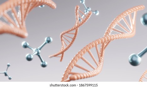 Ilustrasi Stok 3d Model Dna 3d Render Heredity 1433057585 | Shutterstock