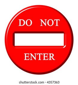 3d Do Not Enter Sign Stock Illustration 4357363