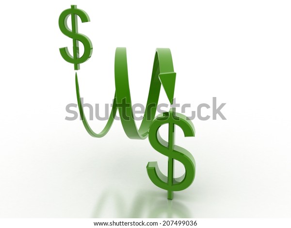 3d Dollar Sign Graph Stok İllüstrasyon 207499036 | Shutterstock