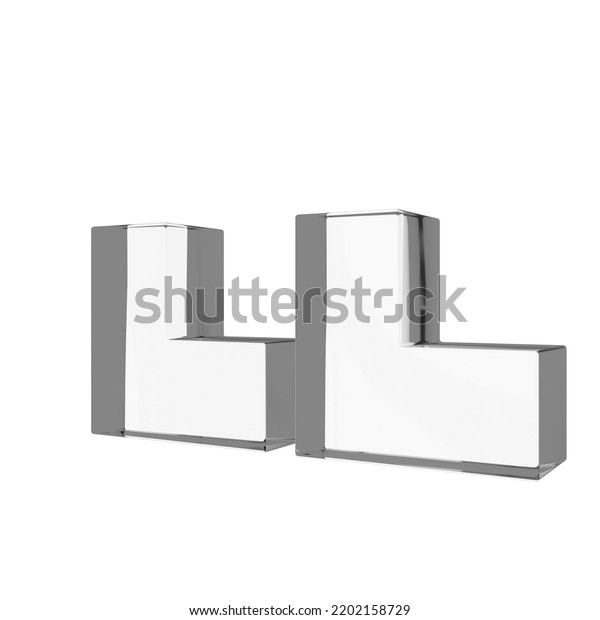 3d Double L Shape Icon Illustration Stock Illustration 2202158729 ...