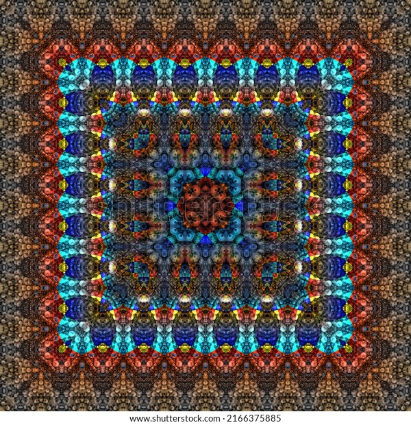 3d Effect Abstract Square Geometric Fractal Stock Illustration ...