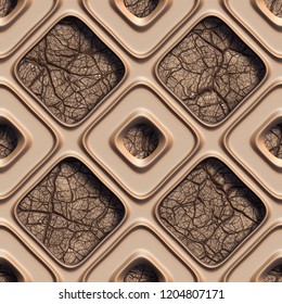 3d Effect Seamless Background Wallpaper Decoration Stock Illustration ...