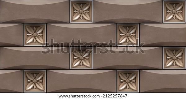 3d Elevation Wall Tiles Design 3d Stock Illustration 2125257647 ...