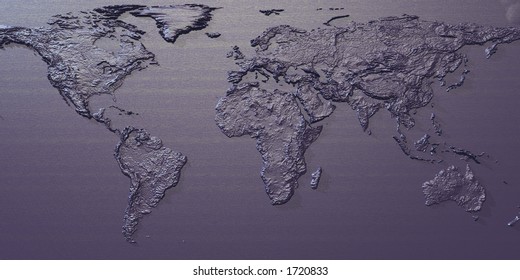 3d Embossed Map World Different Styles Stock Illustration 1720833 ...