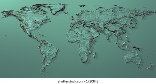 3d Embossed Map World Different Styles Stock Illustration 1720833 ...