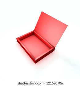 3d Empty Red Box Cover Stock Illustration 121620706 | Shutterstock
