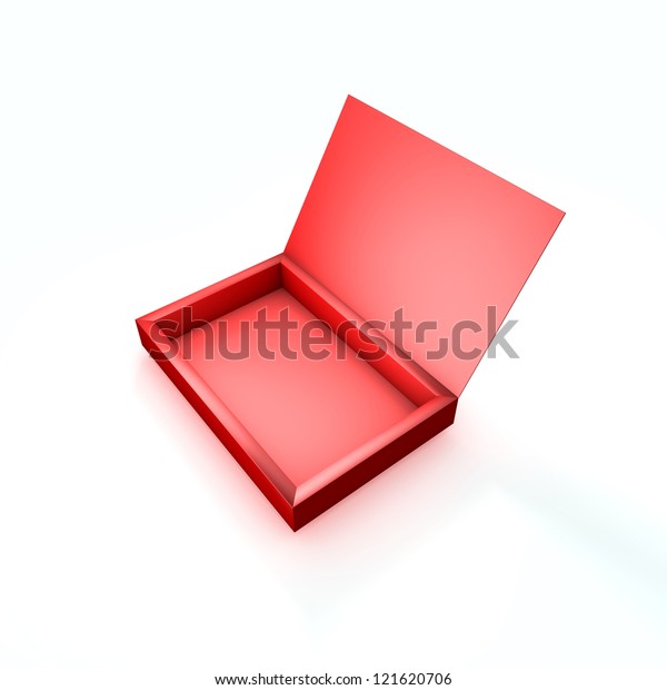 3d Empty Red Box Cover Stock Illustration 121620706 | Shutterstock