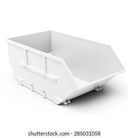 3d Empty Waste Container On White: ภาพประกอบสต็อก 285031058 | Shutterstock