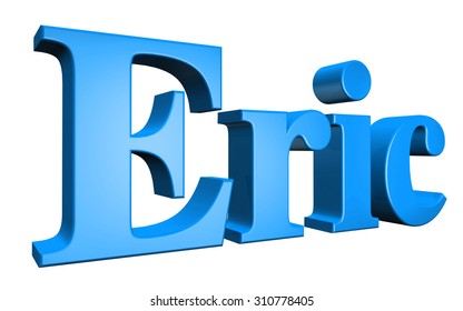 3d Eric Text On White Background Stock Illustration 310778405 ...