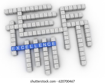 3d Excellence Concept Word Cloud Stock Illustration 620700467 ...