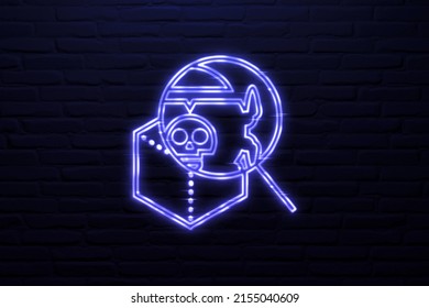 3d Exploit Prevention Icon Neon Sign Stock Illustration 2155040609 ...