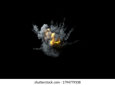 3d Explosion Render Concept Art 库存插图 1794779338 | Shutterstock