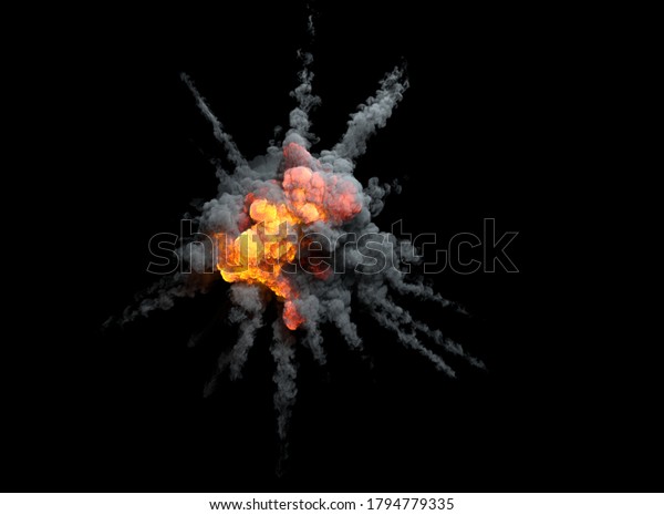 Ilustrasi Stok 3d Explosion Render Concept Art 1794779335 | Shutterstock