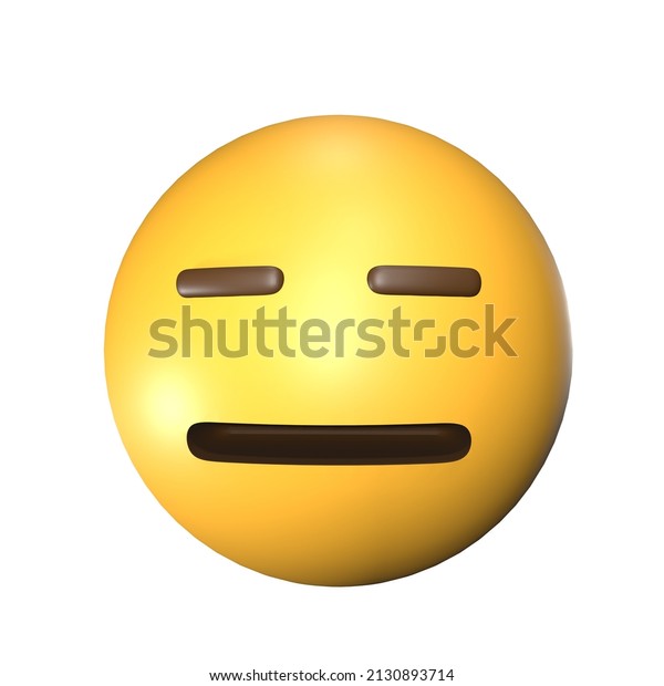 3d Expressionless Emoticons That Look Cute: ภาพประกอบสต็อก 2130893714 ...