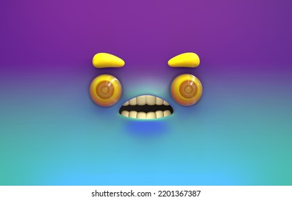 3d Faces Render Emote Image Disgusted Stock Illustration 2201367387 ...