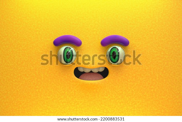 3d Faces Render Emote Image Happy Stock Illustration 2200883531 ...