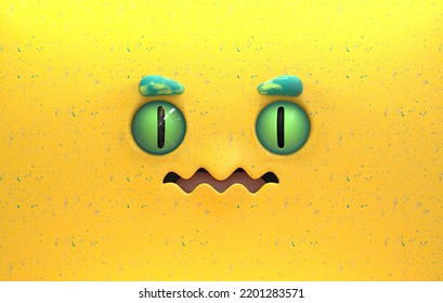 3d Faces Render Emote Wobbly Mouth Stock Illustration 2201283571 ...