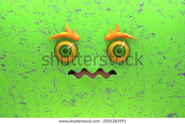 3d Faces Render Emote Wobbly Mouth Stock Illustration 2201283591 ...