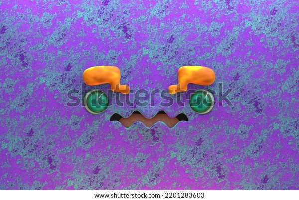 3d Faces Render Emote Wobbly Mouth Stock Illustration 2201283603 ...