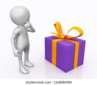 3d Figure Gift Package Computer Generated Stock Illustration 1160084584 ...