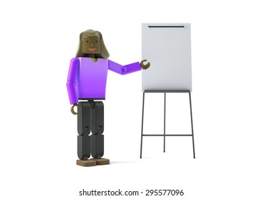 3d Figure Pointing Flipchart Stock Illustration 295577096 | Shutterstock