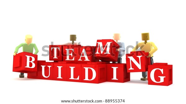 3d Figures Engaging Team Building Exercise 库存插图 88955374 | Shutterstock