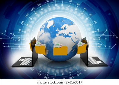 3d File Sharing Concept Stock Illustration 276163499