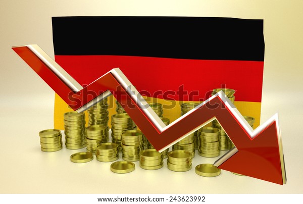 3d Finance Graph Currency Collapse Germany Stock Illustration 243623992 ...