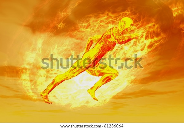 3d Fire Man Concept Render Image Stock Illustration 61236064 | Shutterstock