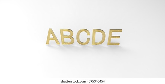3d Font Abcde White Background Computer Stock Illustration 431135407