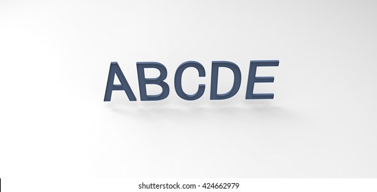 3d Font Abcde White Background Computer Stock Illustration 424662979 ...