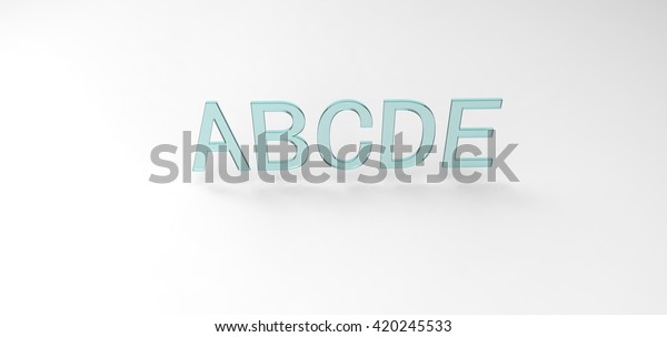 3d Font Abcde White Background Computer Stock Illustration 420245533 ...
