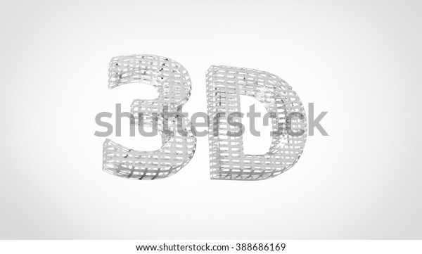 3d Font White Background Computer Generated Stock Illustration ...