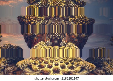 3d Fractafractal Abstract Computer Generated Fractal Stock Illustration ...