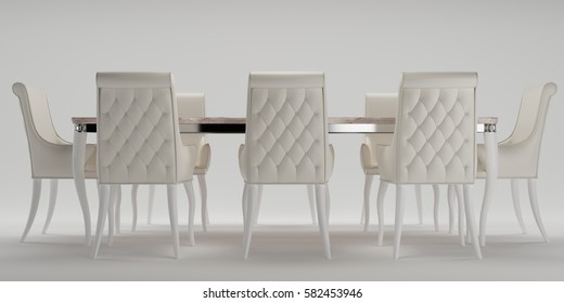 3d Front View Table Set Stock Illustration 582453946 | Shutterstock