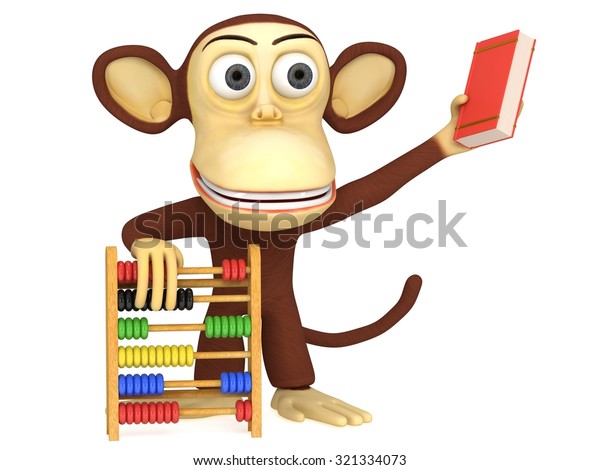 3d Funny Monkey Abacus Book 3d Stock Illustration 321334073 | Shutterstock