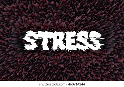 3d Generated Abstract Stress Text Background Stock Illustration ...