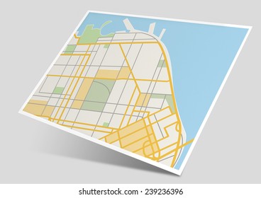 3d Generic Simplified City Map Using Stock Illustration 239236396 ...