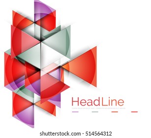 3d Geometric Abstract Background Triangle Template Stock Illustration ...